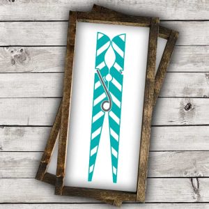 Free SVG Cut File - Striped Clothespins - Burton Avenue