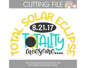 {Flash Freebie} - Free SVG Cut File - Total Solar Eclipse - Burton Avenue