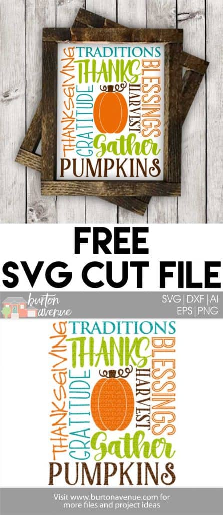 {Flash Freebie} - Free SVG Cut File - Thanksgiving Subway Art - Burton ...