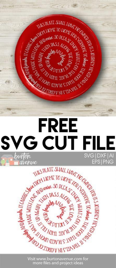 Free SVG Cut File - The Giving Plate - Burton Avenue