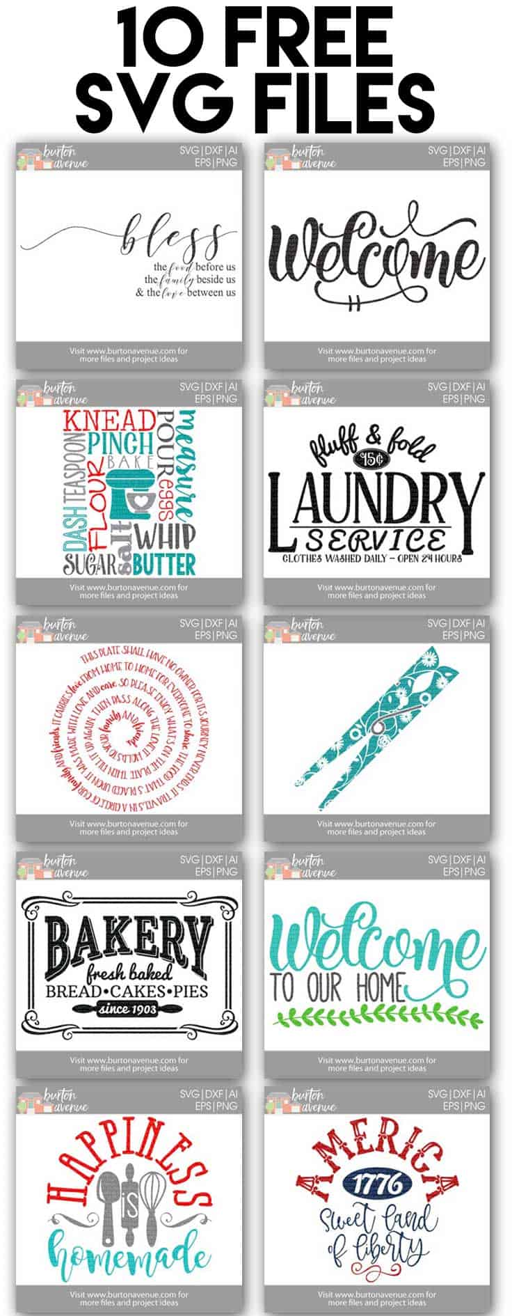 Top 10 Projects & SVG Files of 2017 - Burton Avenue