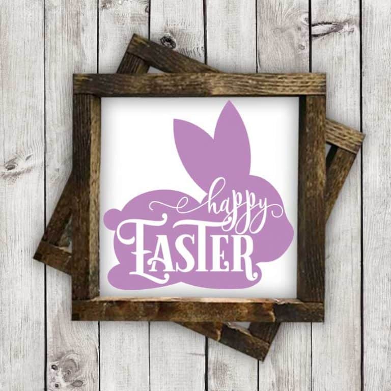 Free SVG Cut File - Happy Easter in Bunny - Burton Avenue