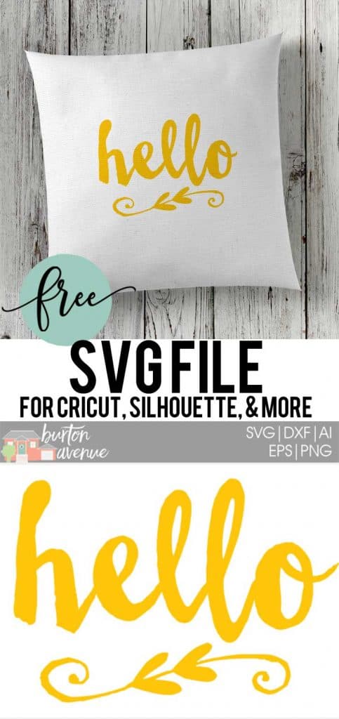 Free SVG Cut File - Hello - Burton Avenue