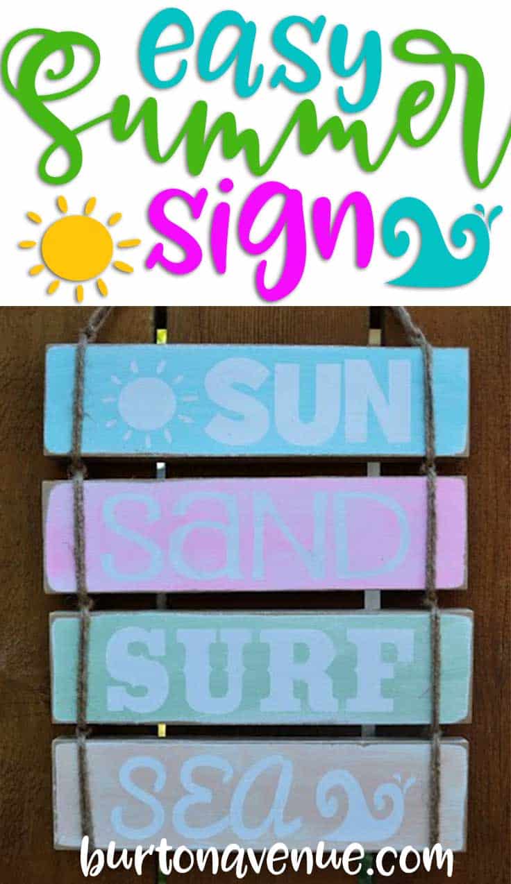 Make your own summer sign with this easy to follow tutorial - Burton Avenue