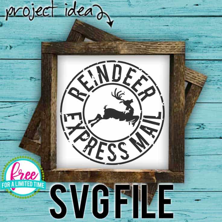 Grunge Reindeer Express Mail Stamp - Burton Avenue