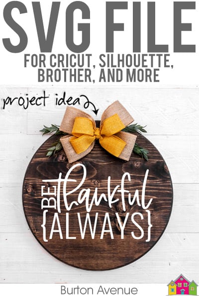 Be-Thankful-Always-sign - Burton Avenue