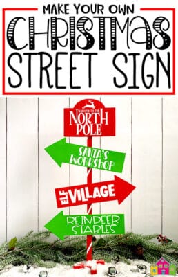 DIY Christmas Directional Sign - Burton Avenue