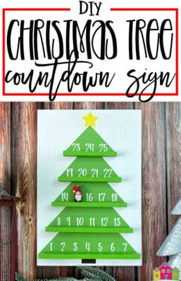 DIY Christmas Tree Countdown Sign - Burton Avenue