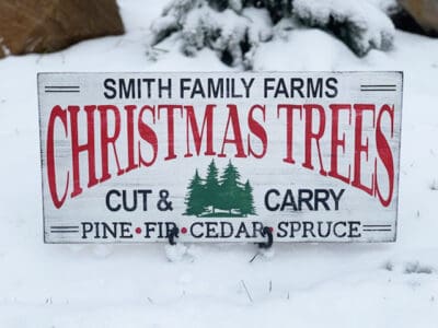 DIY Christmas Tree Farm Sign - Burton Avenue