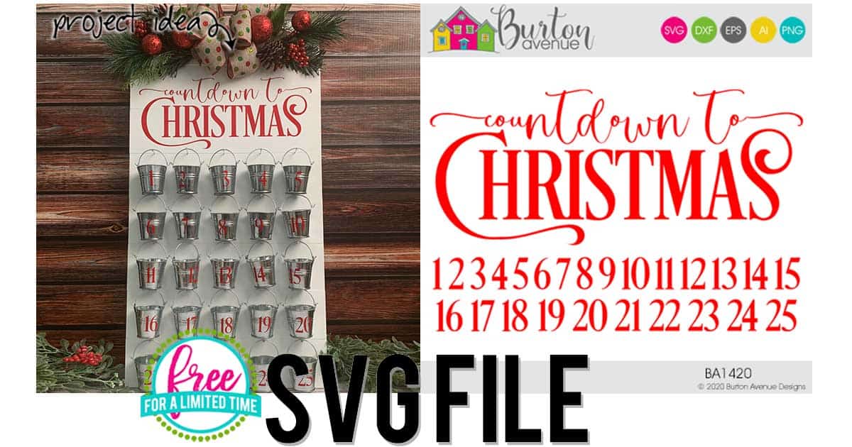 DIY Christmas Countdown Sign - Burton Avenue