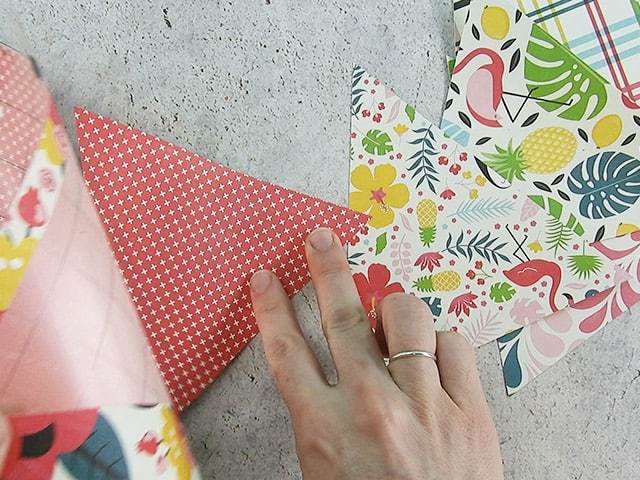 Cut triangles out of cardstock Burton Avenue