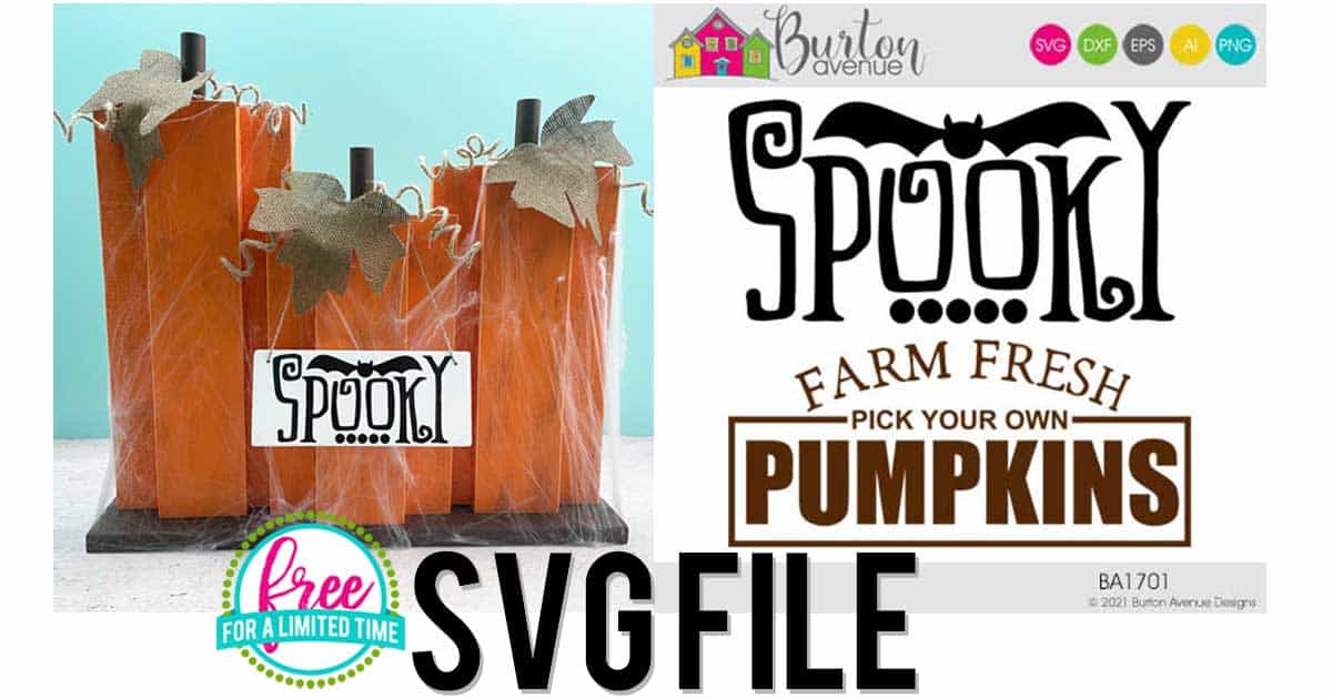 Wooden Pumpkin Decor w/Reversible Sign - Burton Avenue