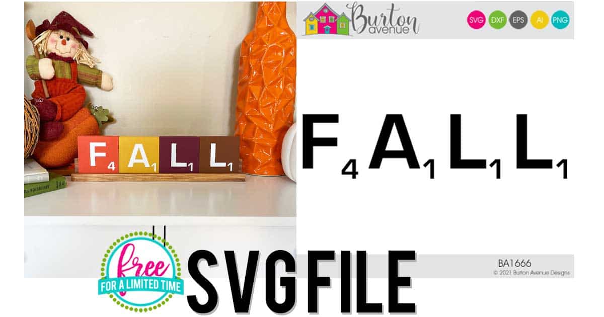 DIY Fall Scrabble Letter Sign - Burton Avenue