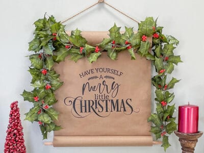 DIY Kraft Paper Christmas Scroll Sign - Burton Avenue