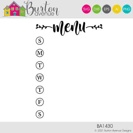 Menu-BA - Burton Avenue