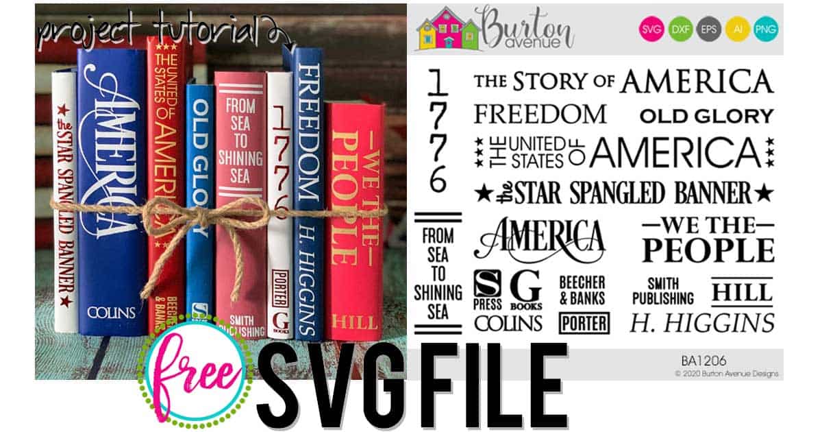 DIY Patriotic Book Display for Silhouette & Cricut - Burton Avenue