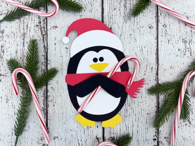 Penguin Candy Cane Holder - Burton Avenue