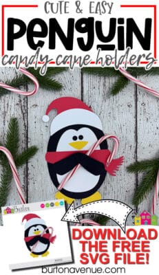 Penguin Candy Cane Holder - Burton Avenue