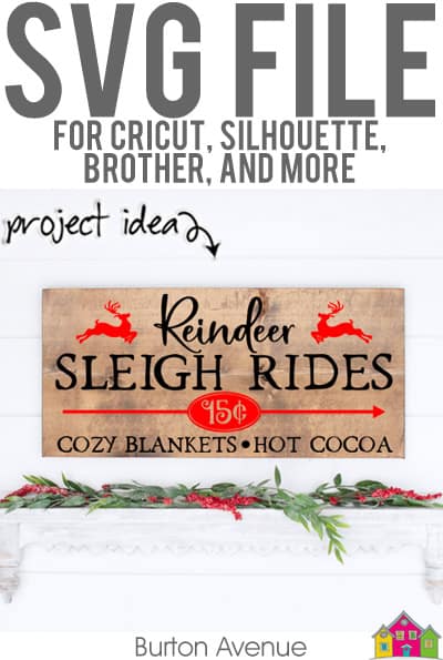 Reindeer-Sleigh-Rides-Sign - Burton Avenue