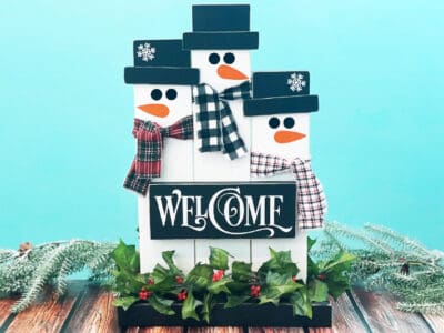 DIY Snowman Welcome Sign - Burton Avenue