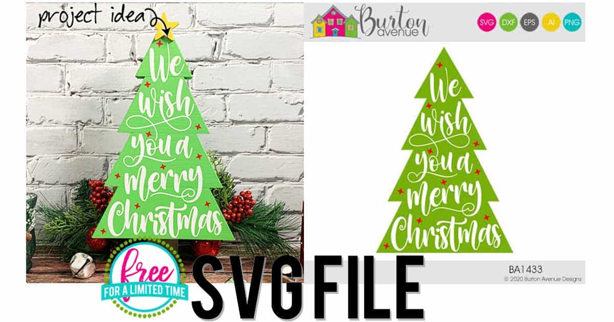 Stacked Wood Christmas Tree Sign - Burton Avenue