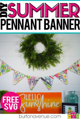DIY Summer Pennant Banner - Burton Avenue
