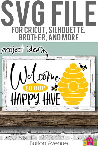 Welcome-to-our-Happy-Hive-Sign - Burton Avenue