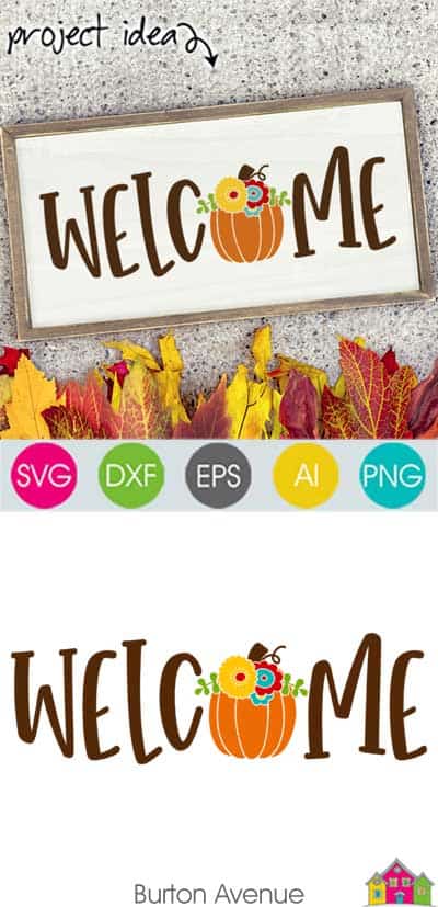 Welcome-with-Pumpkin-Pin - Burton Avenue