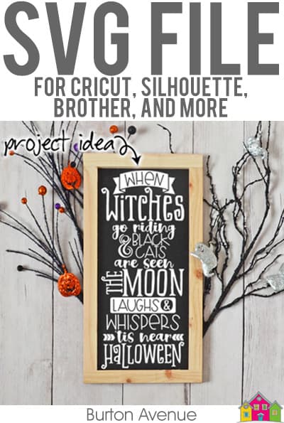 When-Witches-Go-Riding-wood-sign - Burton Avenue