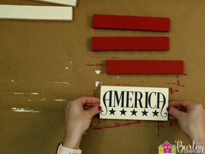 DIY Wood Slat Patriotic Hanging Sign - Burton Avenue