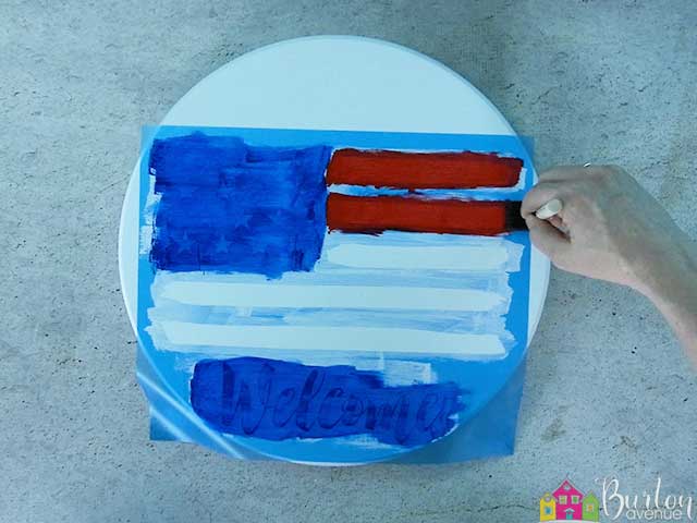 fill-in-stencil-with-blue-and-red-paint - Burton Avenue