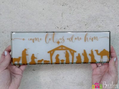 Easy Nativity Scene Glass Tile - Burton Avenue