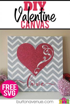DIY Chevron Valentine Canvas - Burton Avenue