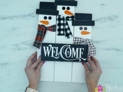 DIY Snowman Welcome Sign - Burton Avenue