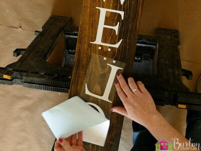 DIY Porch Sign with Vinyl - Burton Avenue