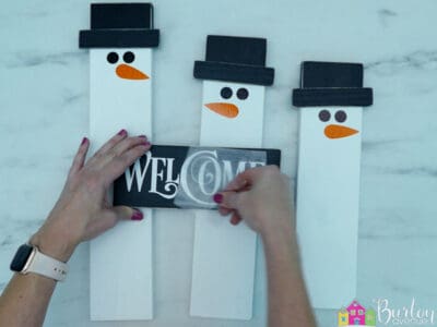 DIY Snowman Welcome Sign - Burton Avenue